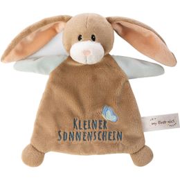 Nici Baby Schmusetuch "My First Nici, Hase Lopino, Kleiner Sonnenschein"braun, Pl&uuml;sch, Polyester, Schnuffelt&uuml;cher, mit niedlicher Stickerei &bdquo;Kleiner