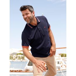 Marco Donati Herren Kurzarmshirt aus Baumwoll-Pikee, marine, Gr&ouml;&szlig;e 52/54