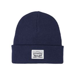 Levi's LEVI'S Damen Beanie "EMBARCADERO BEANIE", blau, unifarben, Strick, Kunstfaser, M&uuml;tzen, Unisex