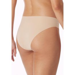 Schiesser Damen Slip "Invisible Light", Gr. 38, beige, Single Jersey, Obermaterial: 70% Polyamid, 30% Elasthan, Unterhosen, mit flach verklebten