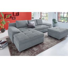 Ecksofa Home Affaire, B:270cm H:82cm T:90cm, grau, Struktur fein (95% Polyester, 5% Polyamid);Luxus-Microfaser ALTARA NUBUCK (100%