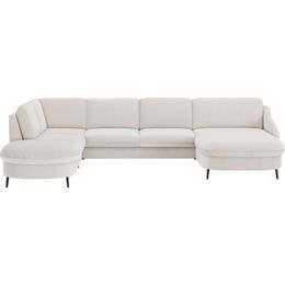 Sit & More Wohnlandschaft SIT & MORE, B:356cm H:90cm T:239cm, wei&szlig;, 100% Polyester, Sofas, "Soul U-Form", wahlweise mit Bettfunktion und Bettkasten oder