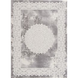 Teppich Sanat, B:240cm H:12mm L:330cm, grau, Kunstfaser, Wohnzimmer, Teppiche, "Harmony 3205, auch als L&auml;ufer und rund", Wohnzimmer, Kurzflor,