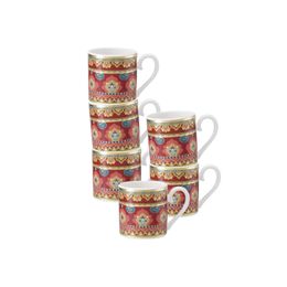 Villeroy & Boch VILLEROY & BOCH Espressotasse "Espressotassen Samarkand Rubin 50 ml 6er Set bunt", 6 tlg., bunt, Trinkgef&auml;&szlig;e