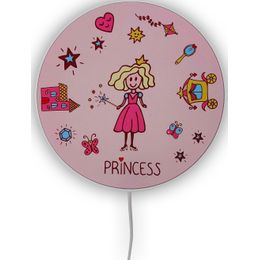 Niermann Wandleuchte "Prinzessin, Kinderlampe, Kinderzimmer", 1, &Oslash; 25cm H: 8cm, 1 Stk., bunt, Kinderzimmer, Leuchten, Made in Germany