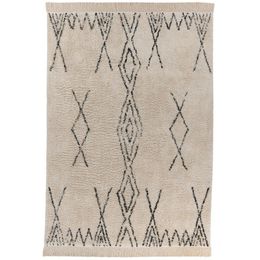 Teppich Kayoom, B:160cm H:20mm L:230cm, beige, Baumwolle, Wohnzimmer, Teppiche, "Alena 125", pflegeleicht, strapazierf&auml;hig