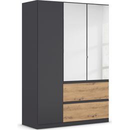 Dreht&uuml;renschrank Rauch, B:136cm H:197cm T:54cm, grau, Holzwerkstoff, Schr&auml;nke, "Kleiderschrank Schrank Garderobe COSTA in den Breiten 91/136/181 cm",
