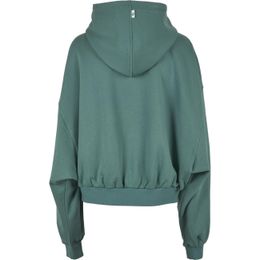 Urban Classics Damen Rundhalspullover "Urban Classics Damen Ladies Organic Oversized Terry Hoody", gr&uuml;n, Gr. XS, unifarben, 100% Baumwolle, Pullover