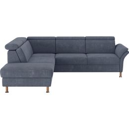 Ecksofa Home Affaire, B:259cm H:85cm T:227cm, grau, 100% Polyester, Wohnzimmer, Sofas, "Calypso L-Form", mit Relaxfunktion motorisch im Sofa 2,5-