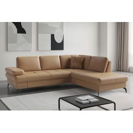 Sit & More Ecksofa SIT & MORE, B:238cm H:83cm T:202cmcappuccino, Wohnzimmer, Sofas, "Morris Jubi, Ottomane, Breite 238 cm", mit Armteilfunktion, wahlweise mit