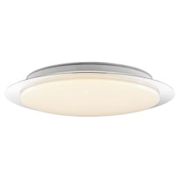 Brilliant LED Deckenleuchte "Vittoria", 1, &Oslash; 40cm H: 6cm, 1 Stk.chromfarben, wei&szlig;, Wohnzimmer, Leuchten, &Oslash; 40 cm, Lichtfarbe bei Montage w&auml;hlbar,