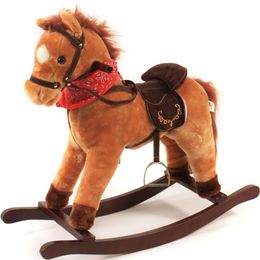 Bayer Chic 2000 CHIC2000 Baby Schaukelpferd "Cowboy", braun, Pl&uuml;sch, Polyester, B:73cm H:71cm T:73cm, Schaukeltiere