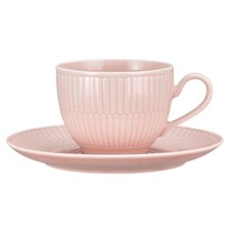 Seltmann Weiden Tasse "Amina", &Oslash; 11,5cm x 6,7cm, 250ml, 1rosa, Trinkgef&auml;&szlig;e, Kaffeetasse aus Porzellan mit Relief