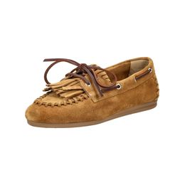 Pavement Damen Bootsschuh "Pavement Halbschuhe Veloursleder", Gr. 41tan, Veloursleder, Schuhe