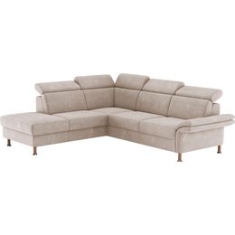 Ecksofa Home Affaire, B:259cm H:85cm T:227cm, beige, 100% Polyester, Wohnzimmer, Sofas, "Calypso L-Form", mit Relaxfunktion motorisch im Sofa 2,5-