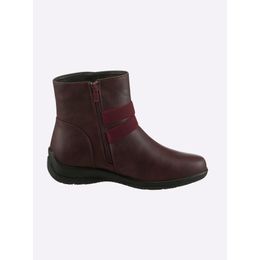 Casual Looks Damen Stiefelette, Gr. 38, rot, Lederimitat, Schuhe