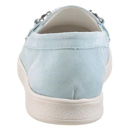 Waldl&auml;ufer WALDL&Auml;UFER Damen Mokassin "H-DAISY", Gr. 4,5, blau, Veloursleder, unifarben, Schuhe, Slipper, Halbschuh, Schlupfschuh in bequemer Schuhweite H