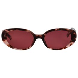 Tom Tailor Damen Sonnenbrille "Modell 676011", braun, gemustert, leicht durchscheinend, Sonnenbrillen, Form Feminin, Logoschriftzug auf B&uuml;gel,