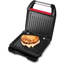 Kontaktgrill George Foreman, B:10,9cm H:34,8cm T:27cm, rot, Kontaktgrill_Standgrill_Tischgrill_Teppanyakigrill, "Steel Compact Fitnessgrill rot