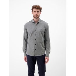 Lerros Herren Langarmhemdclassic navy, Gr. XXXL, unifarben, Web, Obermaterial: 100% Baumwolle, Hemden, mit Logo Stickerei