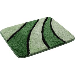 Badematte OTTO HOME, H:16mmdunkelgr&uuml;n, hellgr&uuml;n, Polyester, Badematten, "Anna, Badvorleger, Badezimmer Teppich", Badteppich, Hoch Tief Effekt,