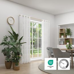 Neutex for you! Vorhang NEUTEX FOR YOU "RAYA", wei&szlig;, B:142cm H:245cm, Polyester, Gardinen, Grafische Linienstruktur