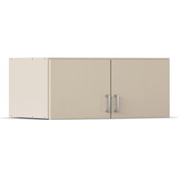 Aufsatzschrank Rauch, B:91cm H:39cm T:54cmbeige (champagner), griffe alu, Holzwerkstoff, Schr&auml;nke, "Gamma", f&uuml;r eine maximale Nutzung der Deckenh&ouml;he,