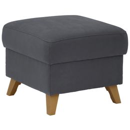 Stauraumhocker Home Affaire, B:58cm H:48cm T:58cm, grau, 100% Polyester, Hocker, "Westerland", in vielen Bezugsarten und Farben, auch in