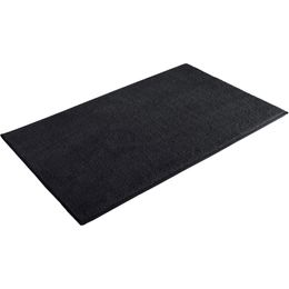 Badematte OTTO HOME, H:10mm, schwarz, Polyester, Badematten, "Vanessa, Badvorleger, Badezimmer Teppich", Badteppich, weiche Haptik, unifarben