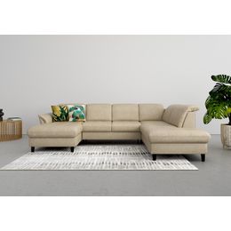 Sit & More Wohnlandschaft SIT & MORE, B:312cm T:224cm, beige, 100% Polyester, Sofas, "Maggiore U-Form", wahlweise mit Kopfteilverstellung, Bettfunktion und