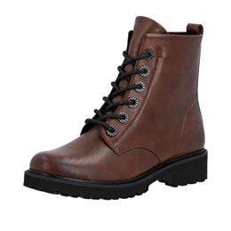 Remonte Damen Schn&uuml;rstiefelette, Gr. 39dunkelbraun, Leder, Schuhe, Schn&uuml;rboots, Blockabsatz, Profilsohle, mit Lite ́n Soft-Ausstattung