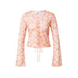 florence by mills Exclusive For About You Shirt 'Foggy' Damen Gr&ouml;&szlig;e L orange / wei&szlig;
