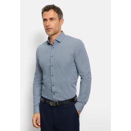 OLYMP Herren Businesshemd "OLYMP No. Six 24/Seven, super slim, Modern Kent"bleu, Gr. 38, 64% Baumwolle, 27% Polyester, 9% Elasthan, Hemden