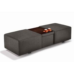 Hocker W.Schillig, B:130cm H:41cm T:64cm, schwarz, Flachgewebe S22 (100% Polyester);Stoff S37 (100% Polyester): Luxus-Microfaser in