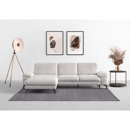 Sit & More Ecksofa SIT & MORE, B:301cm H:84cm T:195cm, silber, 95% Polyester, 5% Polyamid, Wohnzimmer, Sofas, "Cabana L-Form", Recamiere, wahlweise mit