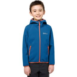 Jack Wolfskin Kinder Softshelljacke "FOURWINDS JACKET KIDS", blau, Gr. 164, Softshell, Obermaterial: 100% Polyester. Futter: 100% Polyester. Futter