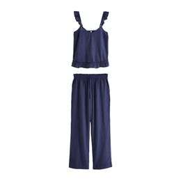 next Pyjama 'Dobby' Damen Gr&ouml;&szlig;e XXXL navy Winterkleid