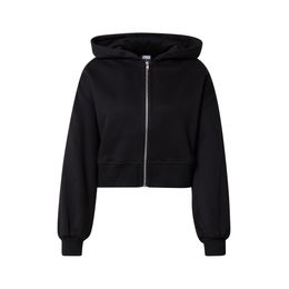 Urban Classics Zip-Up Hoodie female size 4XL Black