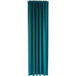 Vorhang HOMING, B:140cm H:245cm, blau, Polyester, Wohnzimmer, Gardinen, "RE-Allen", Fertigschal RE-Allen