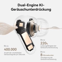 Huawei wireless In-Ear-Kopfh&ouml;rer "FreeBuds Pro 5", B:10cm H:4,6cm T:10cm, wei&szlig;, Kopfh&ouml;rer, Dual-Engine KI-Ger&auml;uschunterdr&uuml;ckung, Ultra-immersiver
