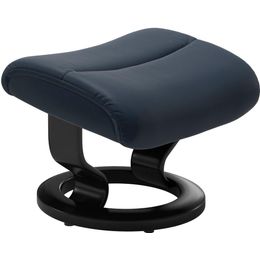 Fu&szlig;hocker stressless, B:57cm H:40cm T:47cm, blau, Leder BATICK: BATICK ist ein leicht korrigiertes, durchgef&auml;rbtes und genarbtes M&ouml;belleder, bei dem