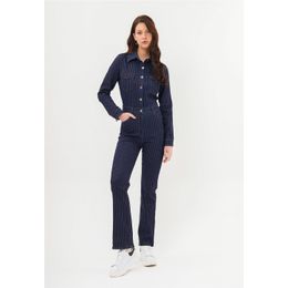 FRESHLIONS Damen Jumpsuit "Danika", Gr. L, blau, 100% Baumwolle, Overalls, im angesagten Jeans-Stil