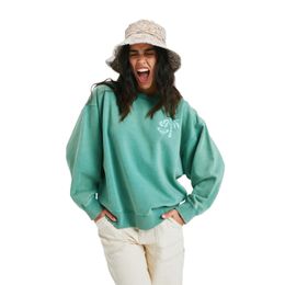 Roxy Damen Sweatshirt "Lineup"deep grass gr&uuml;n, Gr. XS, Obermaterial: 55% Walkfrottier, 25% Walkfrottier, 20% Microfaser;, Sweatshirts