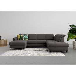 Sit & More Wohnlandschaft SIT & MORE, B:312cm T:224cm, grau, 95% Polyester, 5% Polyamid, Sofas, "Maggiore U-Form", wahlweise mit Kopfteilverstellung,