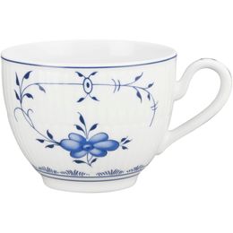 Seltmann Weiden Tasse "Amina Strohblume", &Oslash; 11,5cm x 6,7cm, 250ml, 1wei&szlig;, blau, Trinkgef&auml;&szlig;e, Kaffeetasse aus Porzellan mit Relief