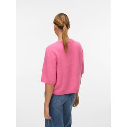 V&eacute;ro Moda VERO MODA Damen Rundhalspullover "VMBOOM 2/4 O-NK OVERSIZE PULLOVE GA NOOS"pink cosmos detail:melange, Gr. XS, meliert, Strick, Obermaterial: 85%