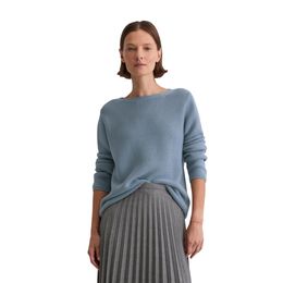 Marc O'Polo MARC O'POLO Damen Strickpulloverslate blau, Gr. L, Strick, Obermaterial: 100% Baumwolle, Pullover