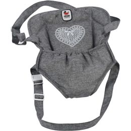 Bayer Chic 2000 CHIC2000 Kinder Puppen Bauchtrage "Jeans Grey", grau, Polyester, B:2cm H:25cm T:2cm, Puppenausstattungen