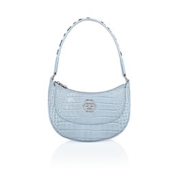 Philipp Plein Damen Handtasche "Crocco Print"07, lightblau, Taschen