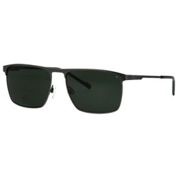 Titanflex Herren Sonnenbrille "Modell 824135"schwarz gun, matt, Sonnenbrillen, Form Karree/Soft, Logoschriftzug auf B&uuml;gel, Titanflexfassung